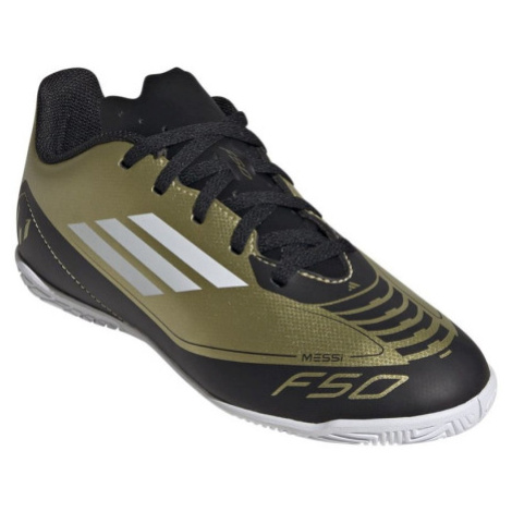 Chlapecké fotbalové kopačky halové ADIDAS F50 Club Messi Jr IC gold met ...