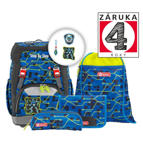 Školní batoh pro prvňáčky – 5dílný set, Step by Step GRADE Robot, AGR ...