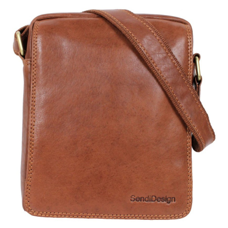 Sendi Design Pánská kožená taška přes rameno MARK koňak | Modio.cz