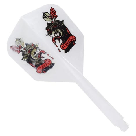 Letky na šipky Condor Zero Stress Overkill mramorově bílé, Small letky a midi násadky | Modio.cz