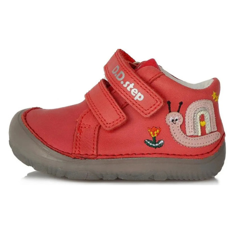 D-D-step dívčí kožené barefoot tenisky svítící ve tmě S073-63 červená ...
