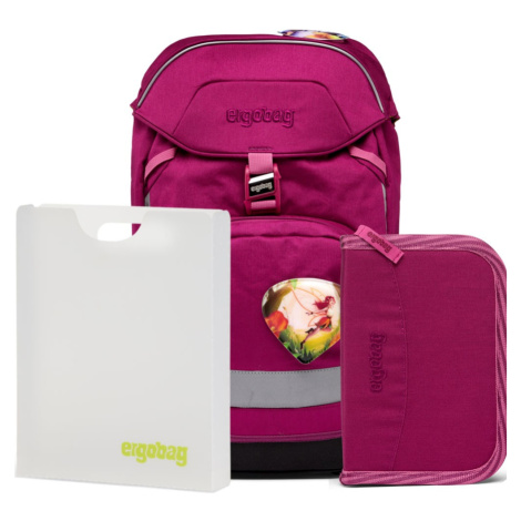 Ergobag Školní set prime ECO Fuchsie batoh+penál+desky | Modio.cz