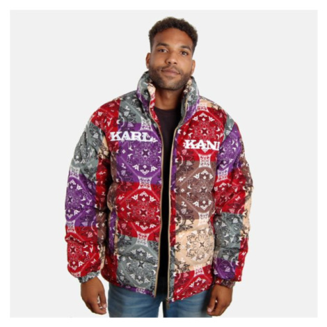 Karl Kani Retro Paisley Corduroy Puffer Jacket dark red/multicolor ...