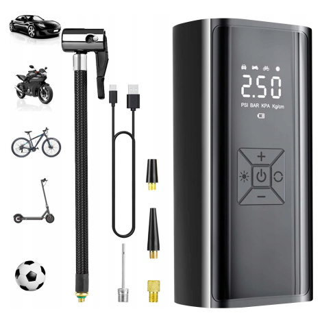 Kompresor do auta 12V Pumpička do auta Led Přenosný LCD | Modio.cz