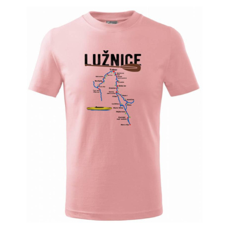 Mapa řeky Lužnice - Triko dětské basic | Modio.cz