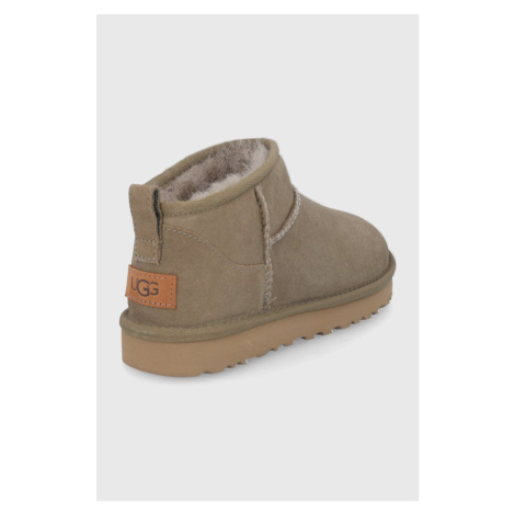 Semišové sněhule UGG Classic Ultra Mini hnědá barva, 1116109.ALP | Modio.cz