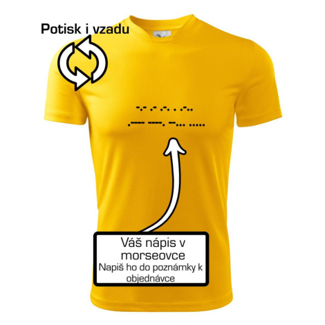 Morseovka - váš nápis - Pánské triko Fantasy sportovní (dresovina ...
