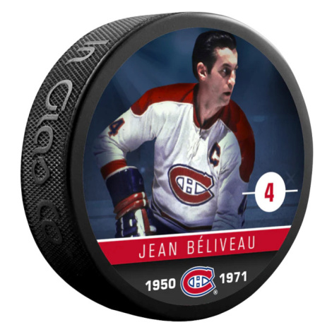 Montreal Canadiens puk Jean Béliveau #4 Souvenir Collector Hockey Puck ...