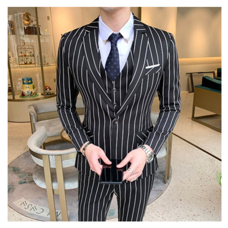 Pruhovaná pánský oblek elegantní s vestou a bez | Modio.cz