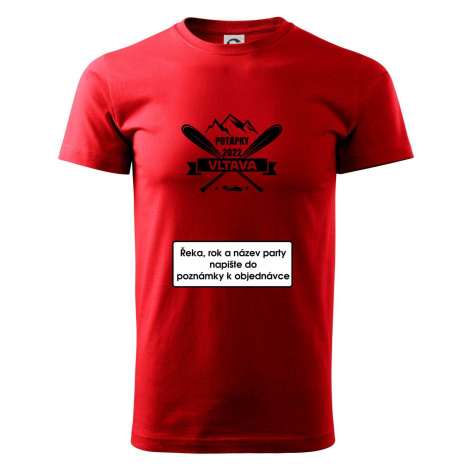 Na vodu - pádla hory (vlastní nápis) - Triko Basic Extra velké | Modio.cz