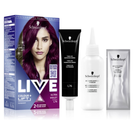 Schwarzkopf LIVE Colour + Lift permanentní barva na vlasy odstín L76 ...