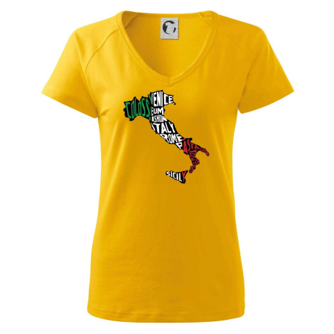 Mapy - názvy měst - Italie - Tričko dámské Dream | Modio.cz