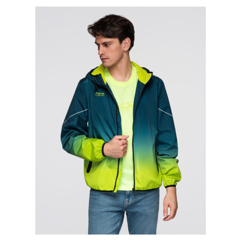 Men's ombre sports jacket with reflectors and fleece lining | Modio.cz