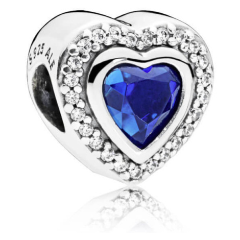 Pandora Luxusní srdíčkový korálek s modrým krystalem 797608NANB | Modio.cz