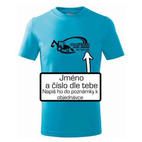 Traktorbagr - vlastní nápis a číslo - Triko dětské basic | Modio.cz