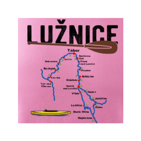 Mapa řeky Lužnice - Triko dětské basic | Modio.cz