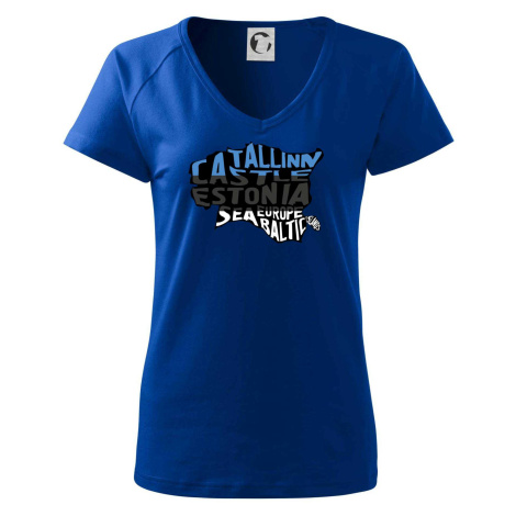 Mapy - názvy měst - Estonsko - Tričko dámské Dream | Modio.cz
