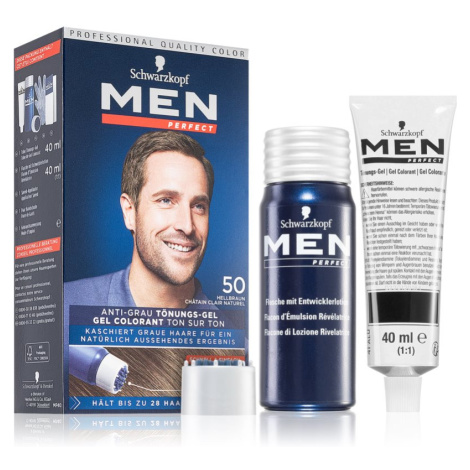 Schwarzkopf Men Perfect Anti-Grey Color Gel tónovací gel na vlasy pro ...