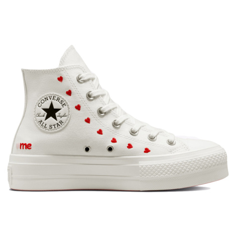 Converse Chuck Taylor All Star Lift Platform Embroidered Hearts | Modio.cz