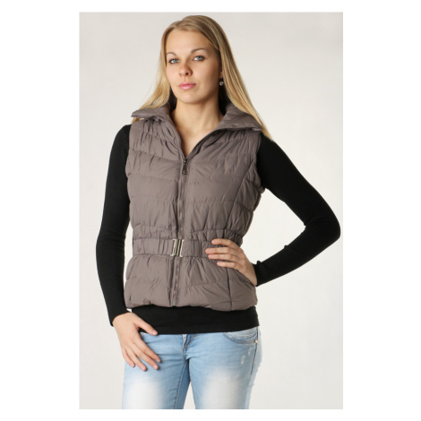 Dámská krátká prošívaná vesta bez rukávů | Modio.cz