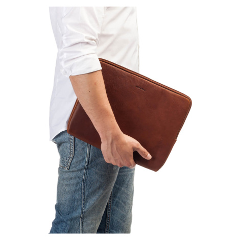 Kožený obal na notebook 13,3" Burkely Lenok - koňak | Modio.cz