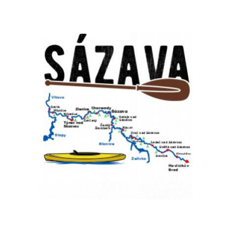 Mapa řeky Sázavy - Triko dámské Elegance | Modio.cz