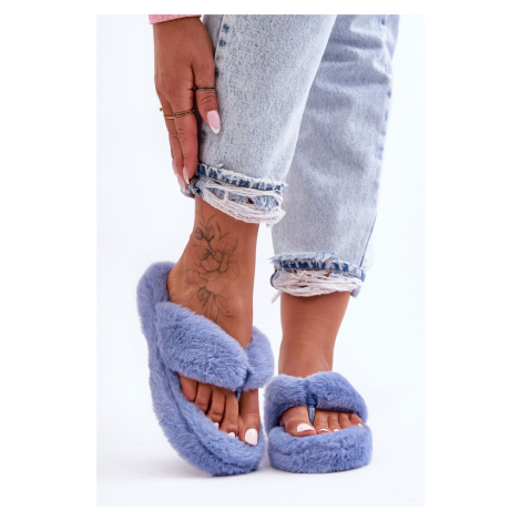 Dámské Kožené Papuče Papcie Modré Elma Kesi | Modio.cz