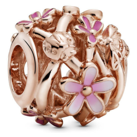 Pandora Bronzový korálek s růžovými květy 788772C01 | Modio.cz