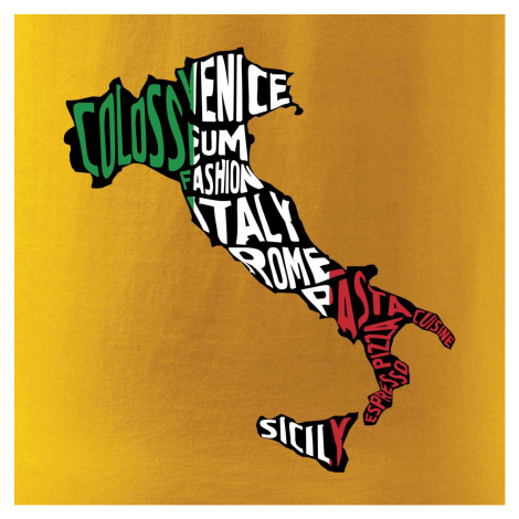 Mapy - názvy měst - Italie - Tričko dámské Dream | Modio.cz